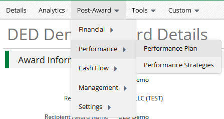 Understanding your Performance Plan – DED Grants Help Center